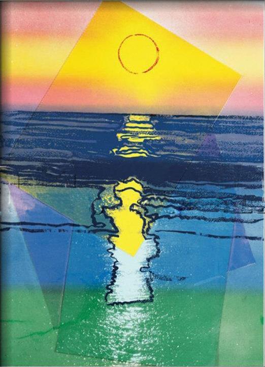 Andy Warhol Sunset painting anysize 50% off