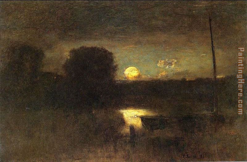 George Inness Moonrise painting anysize 50% off