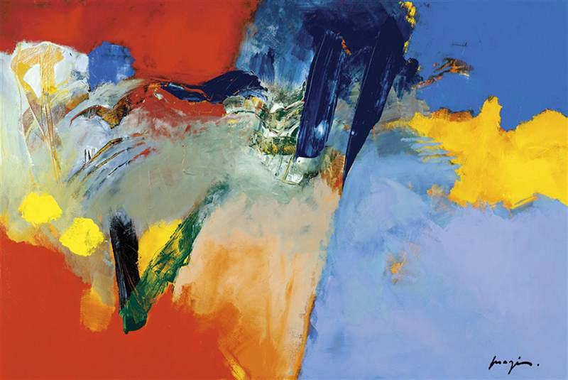 Pascal Magis Red-Blue II painting anysize 50% off