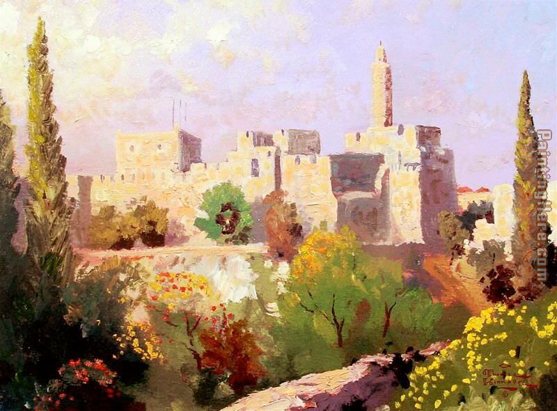 Thomas Kinkade Tower of David painting anysize 50% off