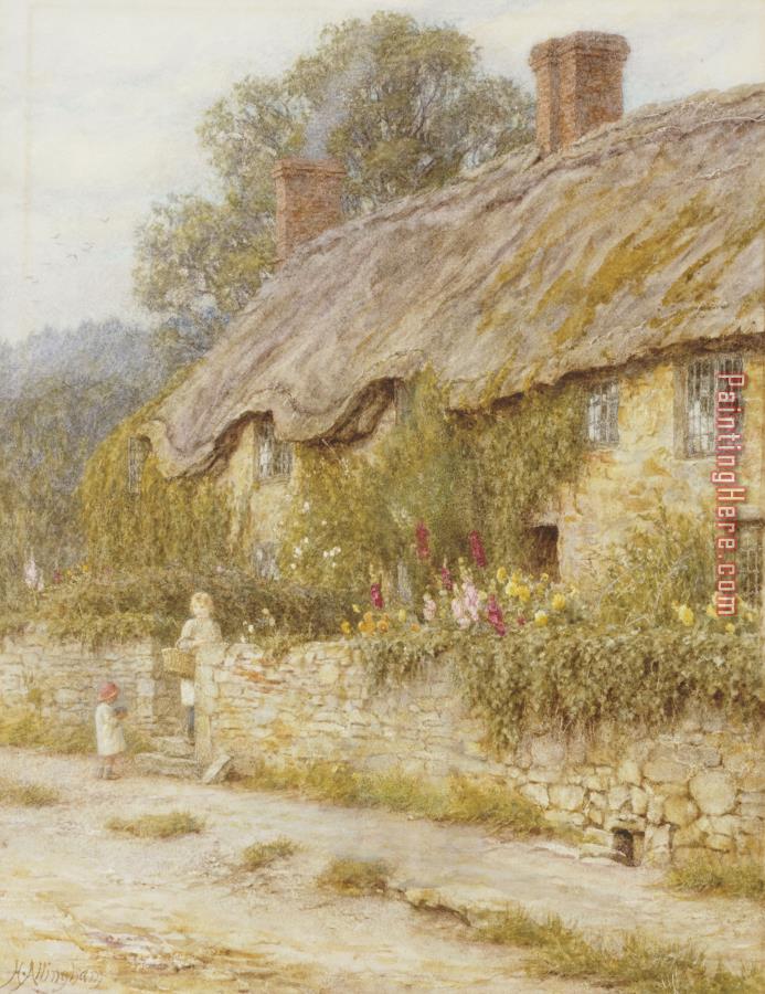 Helen Allingham Cottage near Wells Somerset painting anysize 50% off
