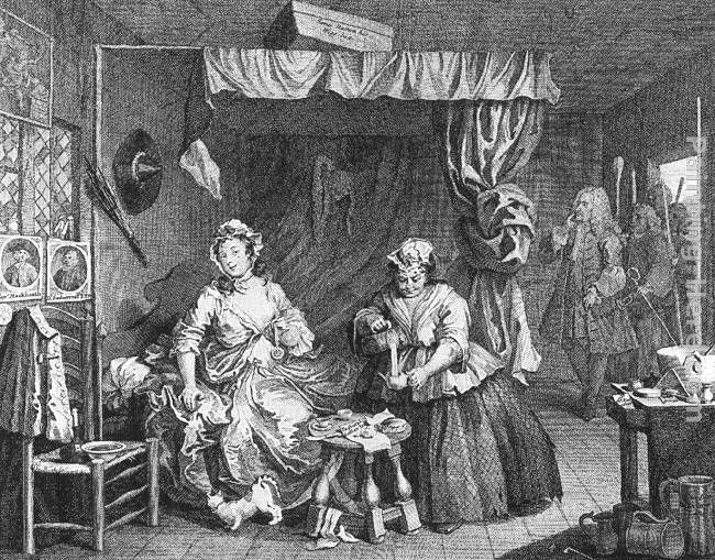 William Hogarth A Harlot's Progress, plate 3 of 6 painting anysize 50% off